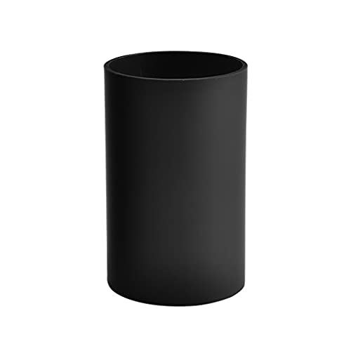 FUNCOCO Kitchen Utensil Holder, Kitchen Utensil Holder Black Plastic Cylinder Storage Tableware Drying Canister, Small