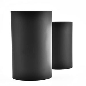 FUNCOCO Kitchen Utensil Holder, Kitchen Utensil Holder Black Plastic Cylinder Storage Tableware Drying Canister, Small