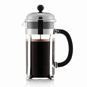 bodum 1928-16us4 chambord french press coffee maker, 1 liter, 34 ounce, chrome