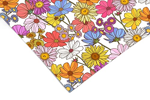 Colorful Floral Contact Paper | Peel and Stick Paper | Shelf Liner | Drawer Liner 1217 12in x 96in (8ft)