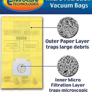 Envirocare Replacement Vacuum Cleaner Bags made to fit Kenmore Canister Type C/Q. 5055, 50557 and 50558 Panasonic Type C-5,15 pack