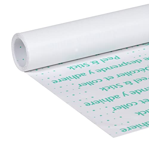 Duck 286444 EasyLiner Adhesive Laminate Solids Shelf Liner, White, 20 in. x 15 ft., 6 Rolls