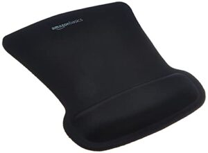 amazon basics gel computer mouse pad with wrist support rest – black