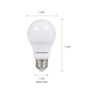 SYLVANIA LED A19 Light Bulb, 60W Equivalent, Efficient 8.5W, 10 Year, 2700K, 800 Lumens, Frosted, Soft White - 24 Pack (74765), Packaging may vary.