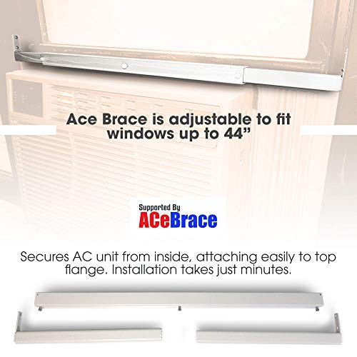 ACeBrace Air Conditioner Support for standard window Air Conditioners - Universal AC Window Bracket- Air Conditioner Support - Window Guard and Air Conditioner Support.