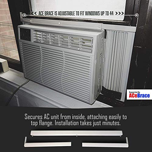 ACeBrace Air Conditioner Support for standard window Air Conditioners - Universal AC Window Bracket- Air Conditioner Support - Window Guard and Air Conditioner Support.