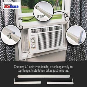 ACeBrace Air Conditioner Support for standard window Air Conditioners - Universal AC Window Bracket- Air Conditioner Support - Window Guard and Air Conditioner Support.