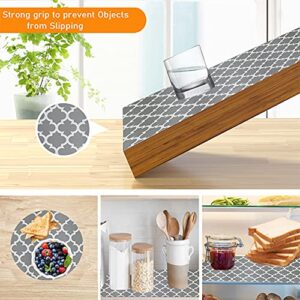 Shelf Liner Kitchen Drawer Mats, Non Adhesive EVA Material with Refrigeator Liners,Waterproof Durable Fridge Table Place Mats for Cupboard, Cabinets, Drawer Liner, Bathroom-Gray,11.8''x59''(1roll)