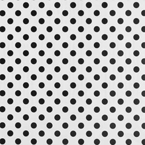 self adhesive vinyl black white polka dots contact paper shelf liner for cabinets dresser drawer furniture wall arts crafts decal 17.7x117 inches