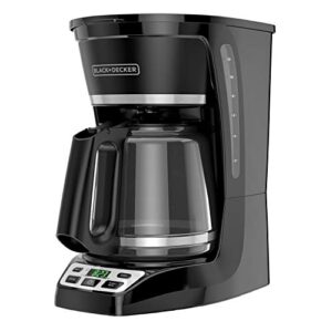 black+decker 12-cup* programmable coffeemaker, black, cm1070b-1