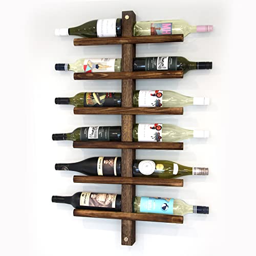 Wall Mounted Wine Rack 12 Bottles, Wine Rack Wall Made from Solid Wood by Syle homewares. Perfect for Any Wine Lover, Compact Design for Any Decor