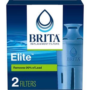 Brita Elite Water Filter Replacements for Pitchers and Dispensers, Reduces 99% of Lead from Tap Water, Lasts 6 Months, 2 Count