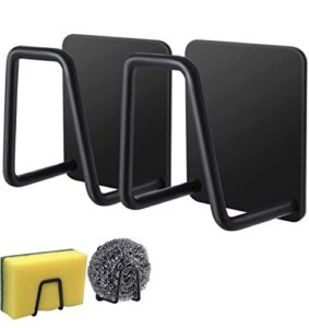 2 pieces black sink caddy 304 stainless steal,kitchen sink caddy,sink organize,sponge holder,soporte para esponjas de fregadero ,black sponge holder,sink organize,adhesive hooks,