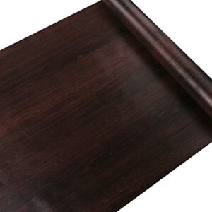 yifely dark coffee wood grain shelving paper pre-pasted shelf liner moisture-proof dresser drawer sticker 17.7 inch by 9.8 feet