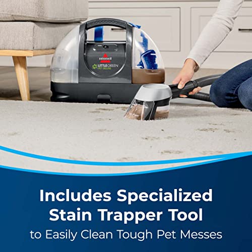 Bissell Little Green Pet Deluxe Portable Carpet Cleaner, 3353, Gray/Blue