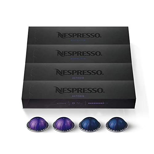 Nespresso Capsules VertuoLine, Espresso, Bold Variety Pack, Medium and Dark Roast Espresso Coffee, 40 Count Coffee Pods, Brews 1.35 Ounce (VERTUOLINE ONLY)