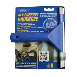 Ettore-17008 8-Inch All Purpose Window Squeegee with Lifetime Silicone Rubber Blade, Blue