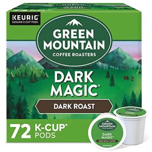 green mountain coffee roasters dark magic, single-serve keurig k-cup pods, dark roast coffee pods, 12 count (pack of 6)