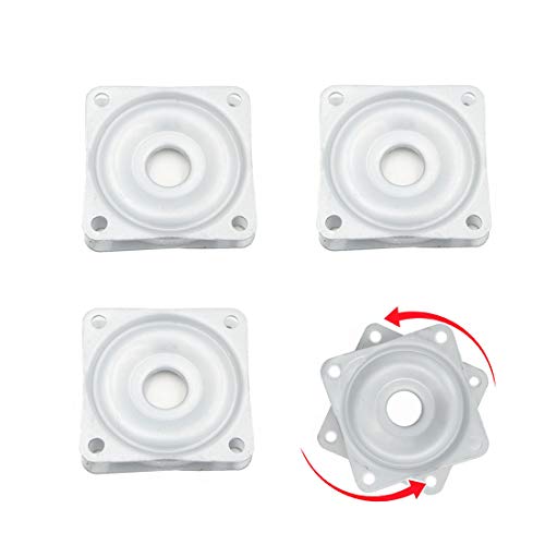 Mokell 3 Pack 2-inch Square Lazy Susan Turntable Bearing, 5/16-inch Thick 44-Lb Capacity