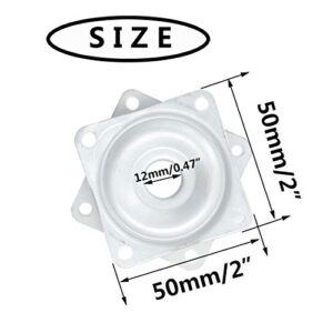 Mokell 3 Pack 2-inch Square Lazy Susan Turntable Bearing, 5/16-inch Thick 44-Lb Capacity