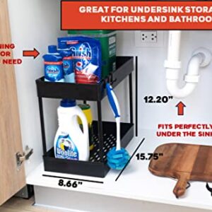 Under cabinet storage bathroom organizer - ideal for under sink and under counter. Stylish, for kitchens, closets, bathrooms, offices, and any space needing organizing! Plastic and easy to clean!