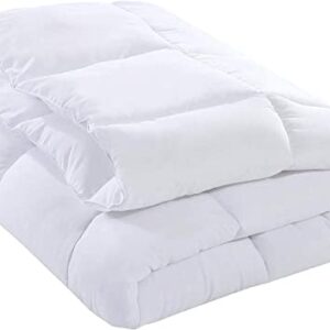 Utopia Bedding Comforter Duvet Insert - Quilted Comforter with Corner Tabs - Box Stitched Down Alternative Comforter (Queen, White)