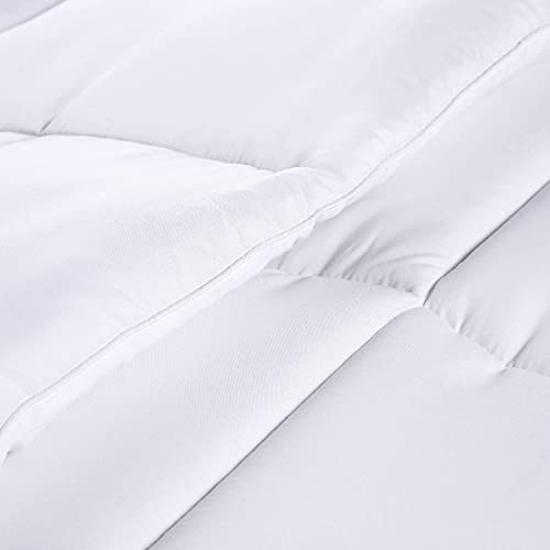 Utopia Bedding Comforter Duvet Insert - Quilted Comforter with Corner Tabs - Box Stitched Down Alternative Comforter (Queen, White)