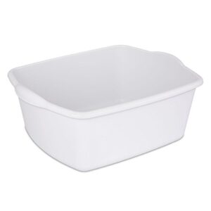 Sterilite 18-Quart Dish Pan, White, 12-Pack