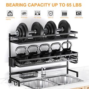 BeCeLe Dish Rack,3 Tier Dish Drying Drainer Rack,Ideal for Kitchen Organizer with One Over The Sink Drainer,Cutboard Stand,Utensils Holder,Gift for Housewarming,Christmas,Thanksgiving