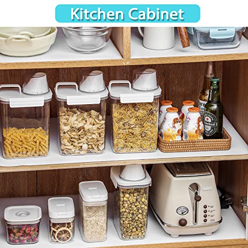 Janeart Shelf Liner for Kitchen Cabinets - Thick Waterproof Cabinet Liners, White Wire Shelf Liner for Shelving, Pantry, Non-Adhesive, Easy to Trim Drawer Liners ( 17.7 x 288 INCH )