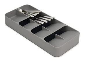 joseph joseph drawerstore compact cutlery organizer kitchen drawer tray, large, gray