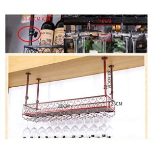 WXXGY Red Wine Glass Holder Household Hanging Wine Glass Holder Goblet Holder Red Wine Holder Bar Hanging Glass Holder European Hanging Glass Holder/Brown/120X25Cm