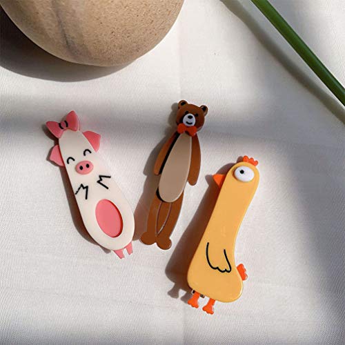 SOLUSTRE 5pcs Cartoon Animal Hair Clip Cartoon Hair Barrettes Kid Animal Hair Clips Girls Hair Barrettes Animal Hair Pins Cartoon Headpiece for Girls Daily Outfit Random Color