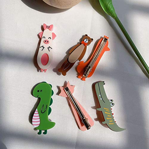 SOLUSTRE 5pcs Cartoon Animal Hair Clip Cartoon Hair Barrettes Kid Animal Hair Clips Girls Hair Barrettes Animal Hair Pins Cartoon Headpiece for Girls Daily Outfit Random Color