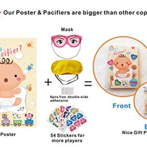 Pin the Pacifier on the Baby Game - Baby Shower Party Favors and Game - Pin the Dummy on the Baby Game