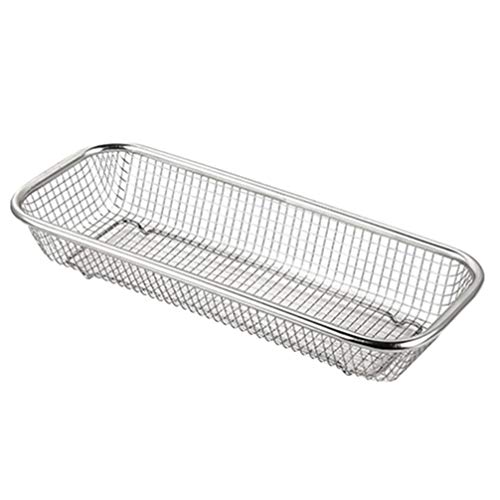 DOITOOL Mesh Silverware Tray for Drawer, Tableware Utensil and Cutlery Drawer Organizer, Small Flatware Tray Organizer for Kitchen, Office, Bathroom Supplies (Silver)