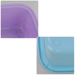 Obstnny 16 Quart Plastic Dish Pan, 16.5"x12.7"x6.7", Set of 2