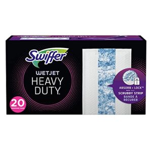 swiffer wetjet heavy duty mopping pad refill, 20 count