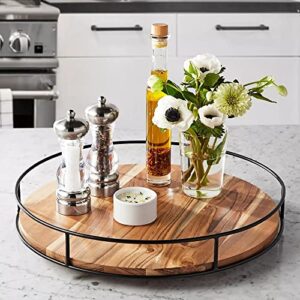 member’s mark acacia wood modern farmhouse lazy susan