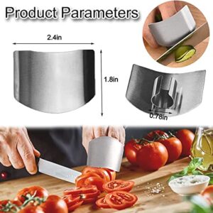 6PCS Finger Protector for Cutting Food,Finger Guard for Cutting Vegetables,Finetaur Finger Guard,Stainless Steel Finger Protector, Finger Guard for Safe to Slice Cutting Vegetables Fruit