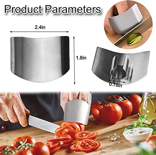 6PCS Finger Protector for Cutting Food,Finger Guard for Cutting Vegetables,Finetaur Finger Guard,Stainless Steel Finger Protector, Finger Guard for Safe to Slice Cutting Vegetables Fruit