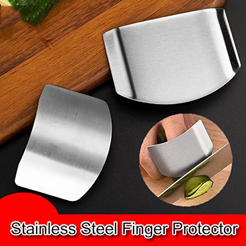 6PCS Finger Protector for Cutting Food,Finger Guard for Cutting Vegetables,Finetaur Finger Guard,Stainless Steel Finger Protector, Finger Guard for Safe to Slice Cutting Vegetables Fruit