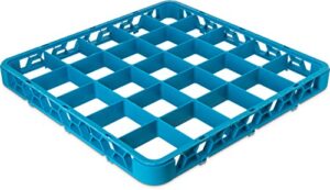 cfs re2514 opticlean 25 compartment divided glass rack extender, 1.78″, cfs blue