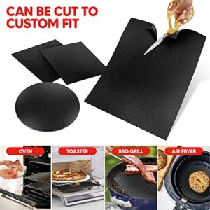 2 Pack Large Thick Heavy Duty Non Stick Teflon Oven Liners Mat, 17"x 25" BPA and PFOA Free, for bottom of Electric Oven Gas Oven Microwave Charcoal or Gas Grills