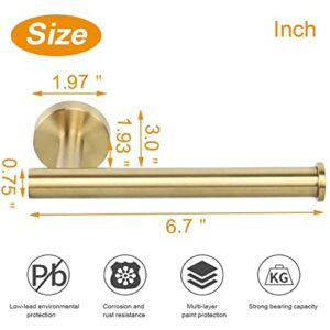 TocTen Toilet Paper Holder-Toilet Paper Roll Holder Wall Mounted for Bathroom, Thicken 304 Stainless Steel Drilling Tissue Paper Dispenser，Toilet Paper Rack for Toilet, Kitchen Office(Brushed Gold)