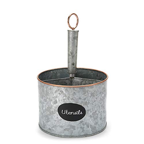 Mind Reader Caddy Utensil Holder, Silver