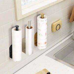 Paper Towel Holder Under Cabinet, OBODING, Self Adhesive or Drilling, Paper Towel Holder Wall Mount, 304 Stainless Steel Towel Rack for Kitchen Organization and Storage (12.05 inches)