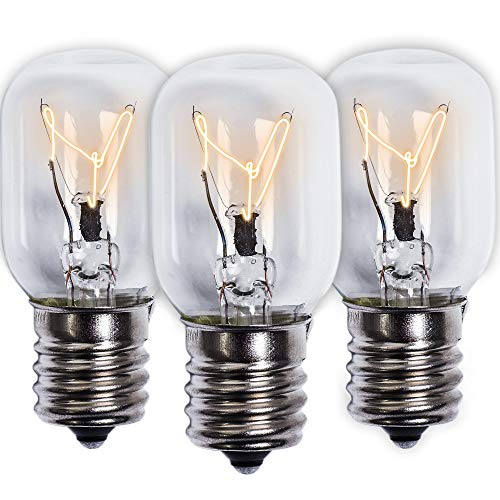 BlueStars 8206232A Whirlpool Microwave Light Bulb Kei 125V 40W Microwave Bulb E17 Fits Whirlpool Maytag Lava Lamps Salt Lamp Bulbs - Replaces 1890433 8206232 AP4512653 (3 Packs)