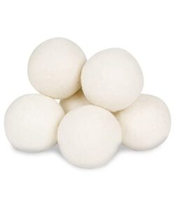 wool dryer balls – smart sheep 6-pack – xl premium natural fabric softener award-winning – wool balls replaces dryer sheets – wool balls for dryer – laundry balls for dryer