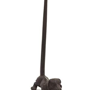 Retro Cast Iron Dog Paper Holder - Decorative Free Standing Paper Holder - Antique Brown